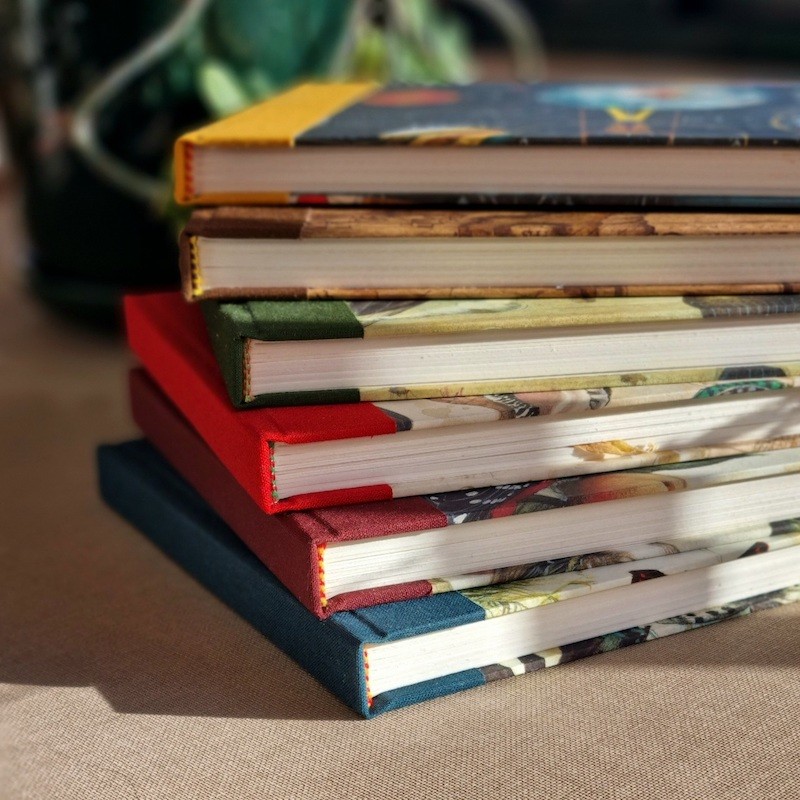 Carnet artisanal carnettiste grand format paysage mix media 240g