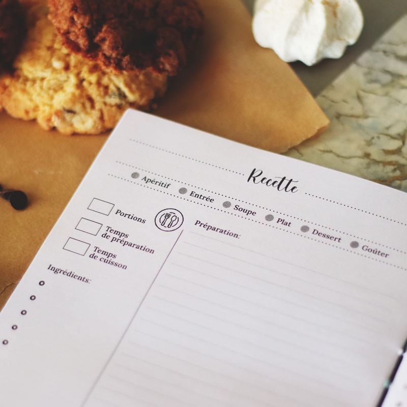 Carnet de recette à remplir A5 artisanal légumes